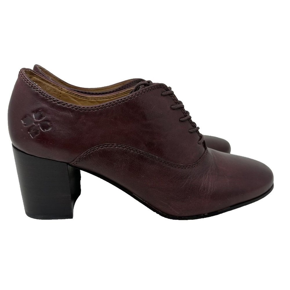 Patricia Nash Mara Leather Lace Up Block Heel Oxford … - Gem